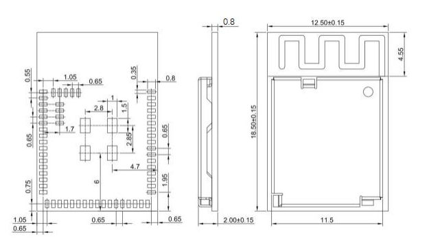 Nordic nRF52840 BLE5.0 Wireless Bluetooth Module SKB503